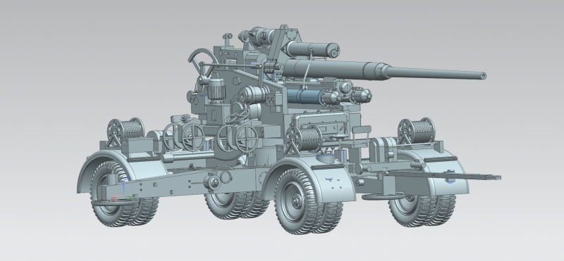 35; Deutsche 105mm Flak 38 2. Weltkrieg (NEU, angekündigt) - MaKo Modellbau
